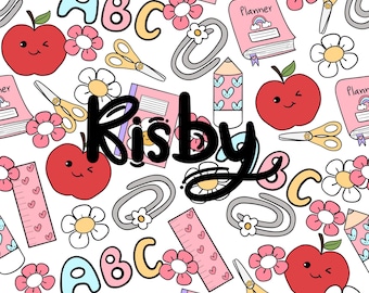 Retro Back to School Seamless Groovy Teacher Pattern School Kids ...