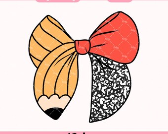 Teacher Pencil Bow Png, Custom Personalized Teacher Png, Composition ...