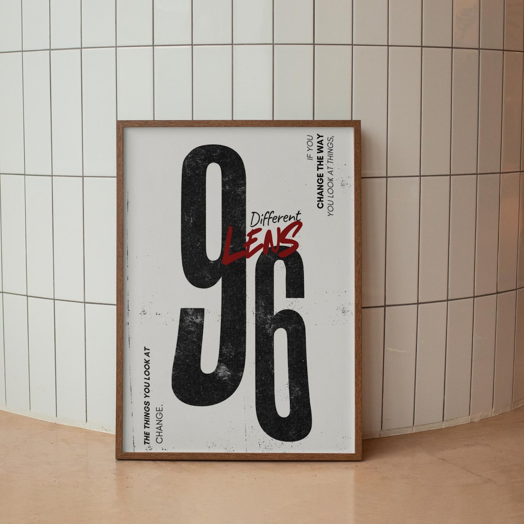 96 Different Lens Wall Art | Change the Way You Look Quote Poster ...