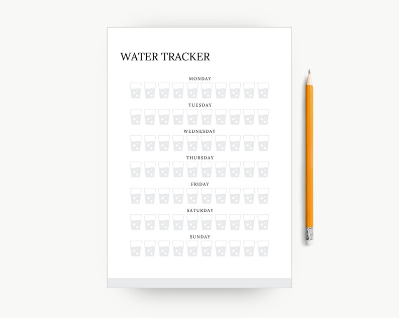 Water Tracker Printables Stay Hydrated With Printable Water Tracking ...