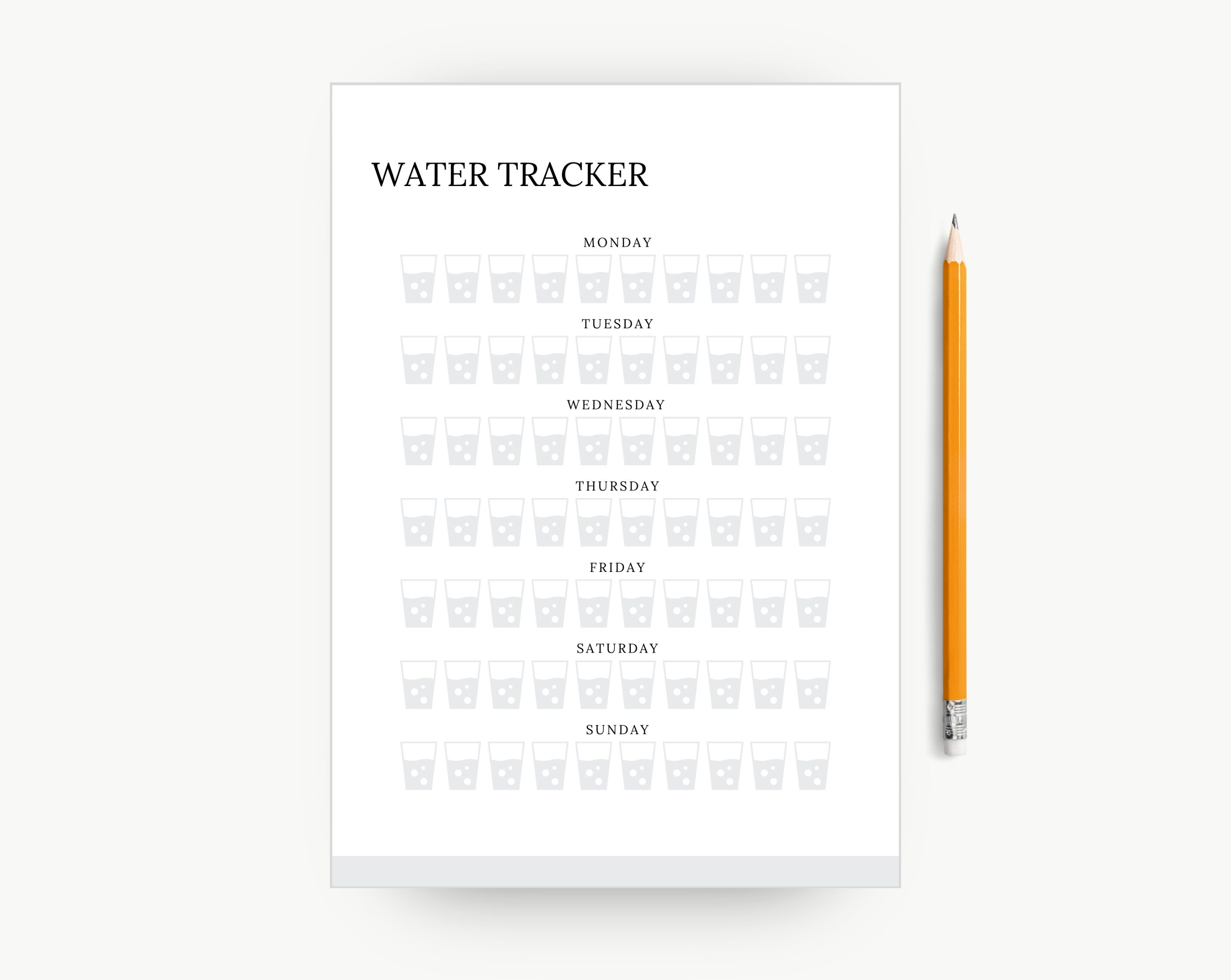 Water Tracker Printables Stay Hydrated With Printable Water Tracking ...