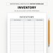 Printable Inventory Tracker Planner Page, Inventory Management, Product ...