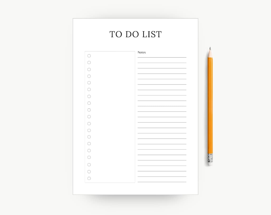 To Do Lists Task Lists Printable Daily Task List Template PDF Daily ...