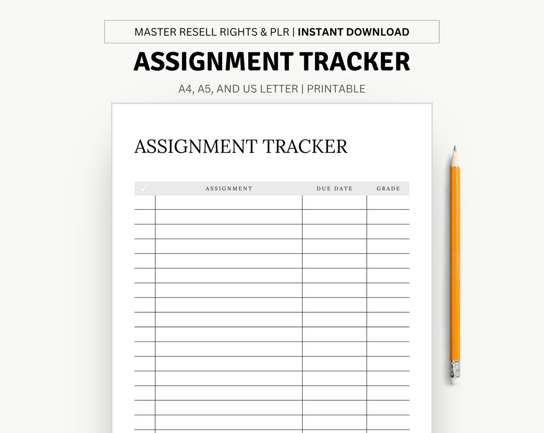 Assignment Tracker Employees Task List Team Management Planner ...