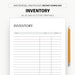 Printable Inventory Tracker Planner Page, Inventory Management, Product ...