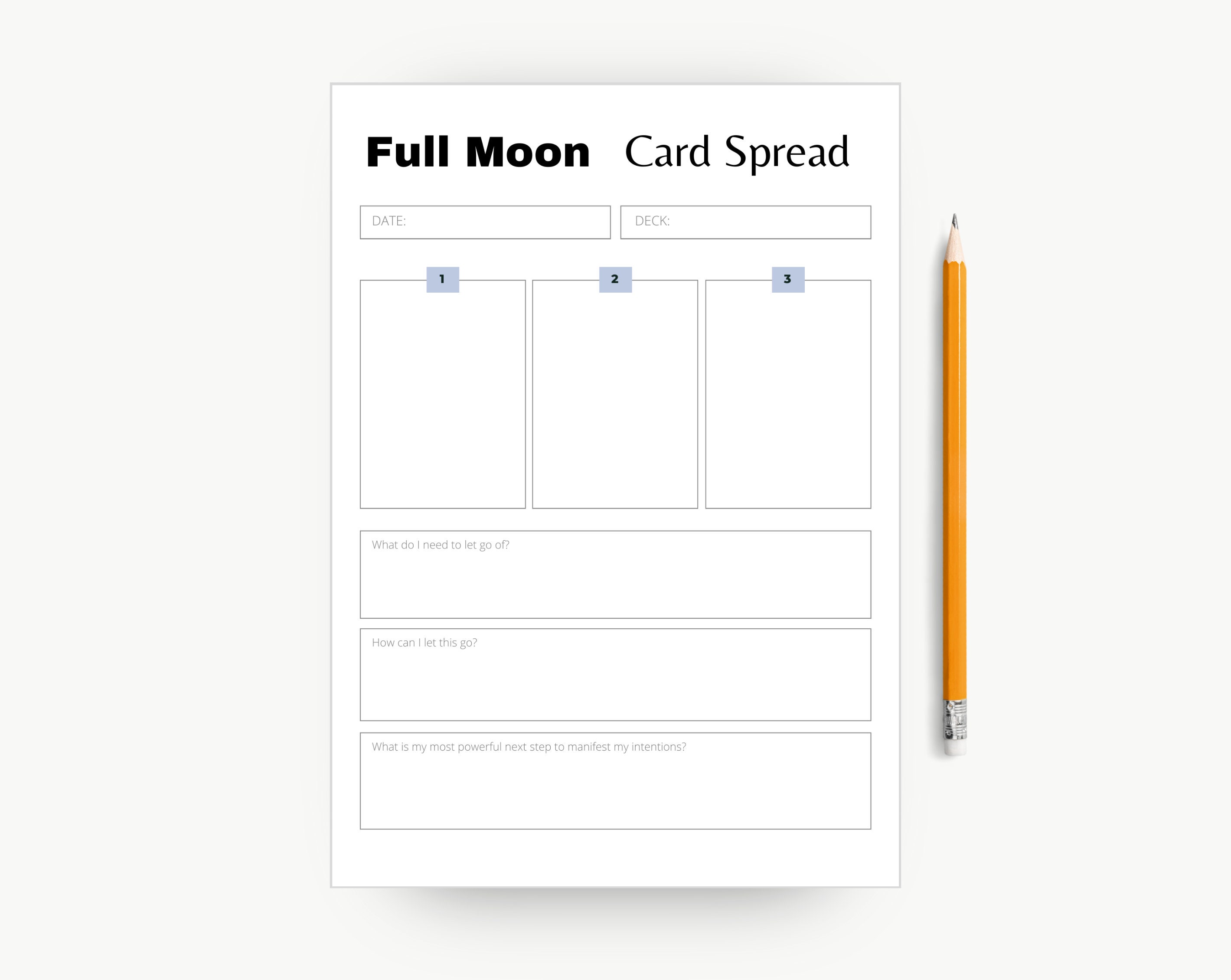 Magical Full Moon Card Spread Printable Instant Download and Begin Your ...