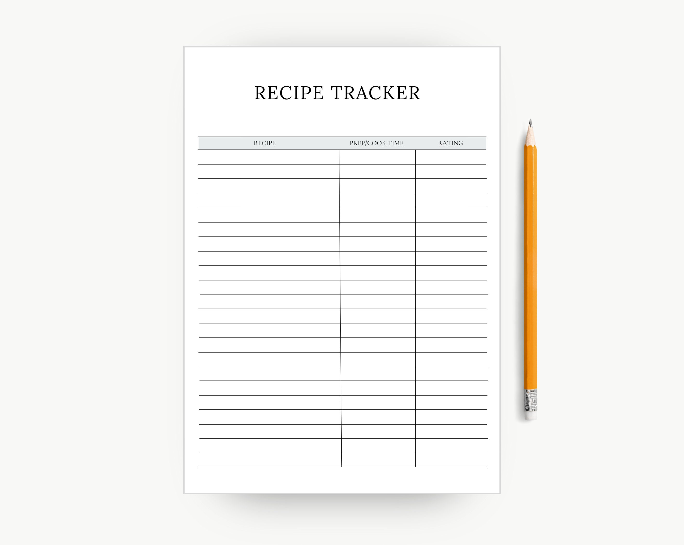Ultimate Printable Recipe Tracker Planner Page, Recipe Organizer ...
