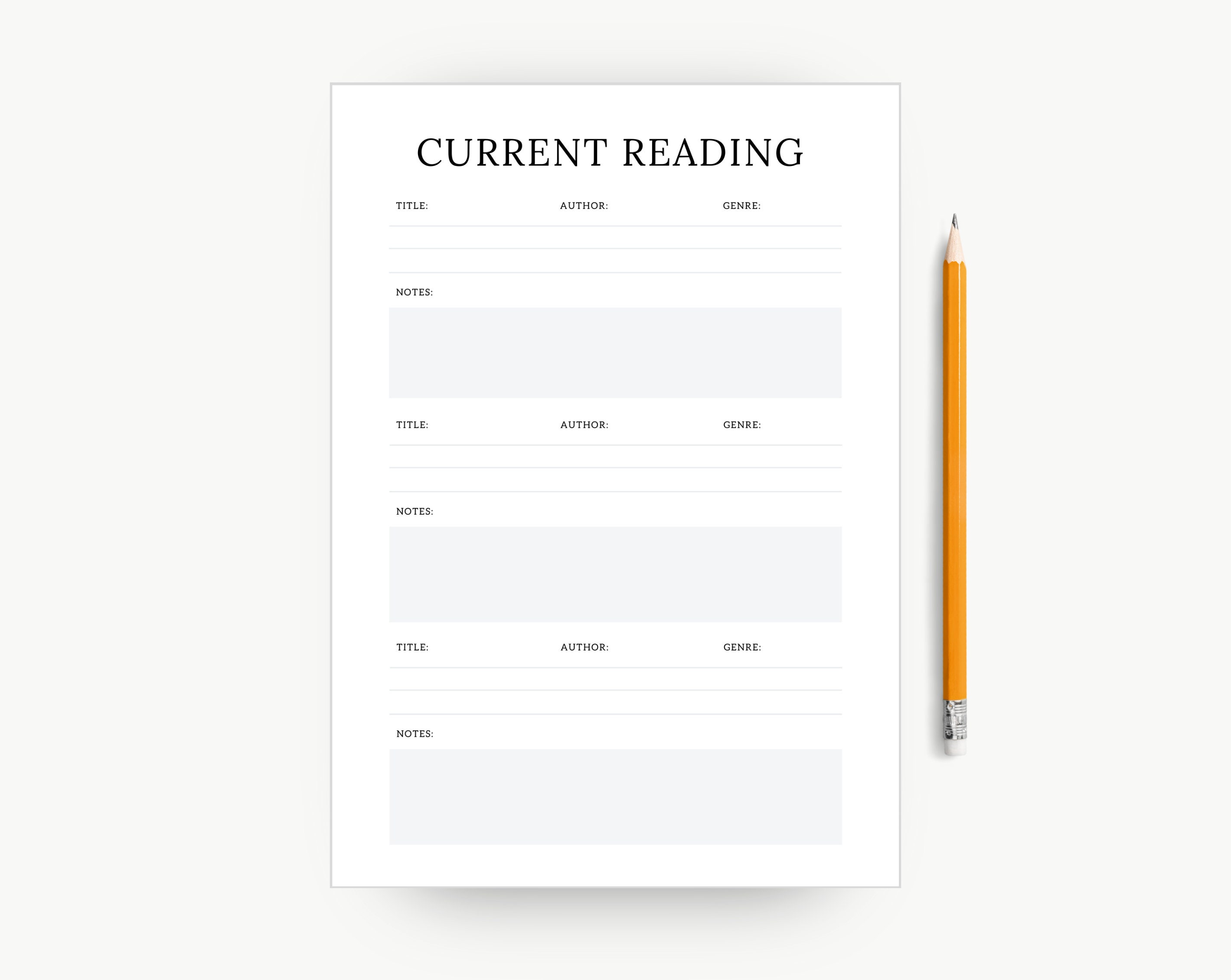 Printable Current Reading - Instant Download for Educators and Parents ...