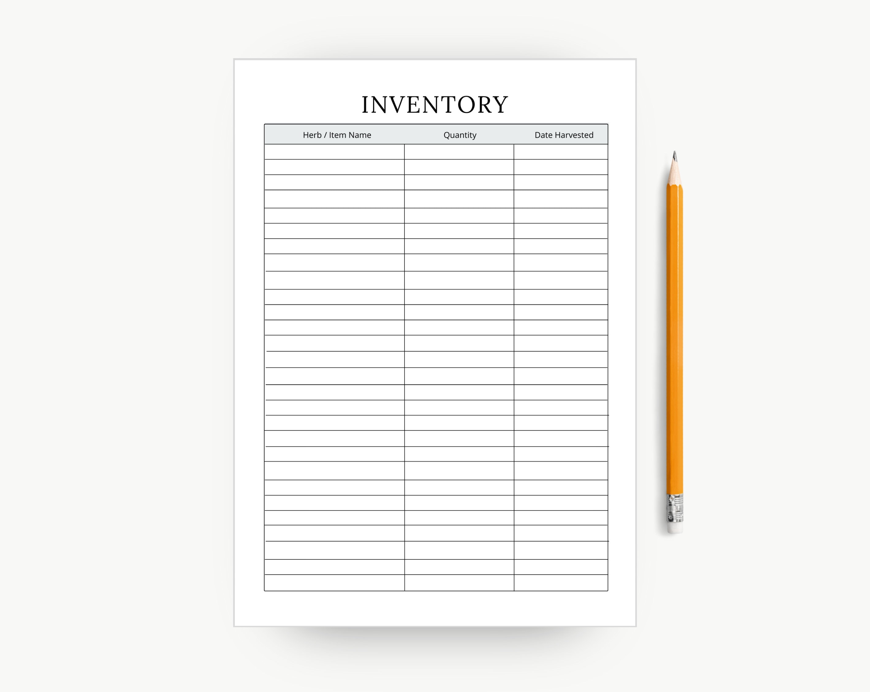 Printable Inventory Tracker Planner Page, Inventory Management, Product ...