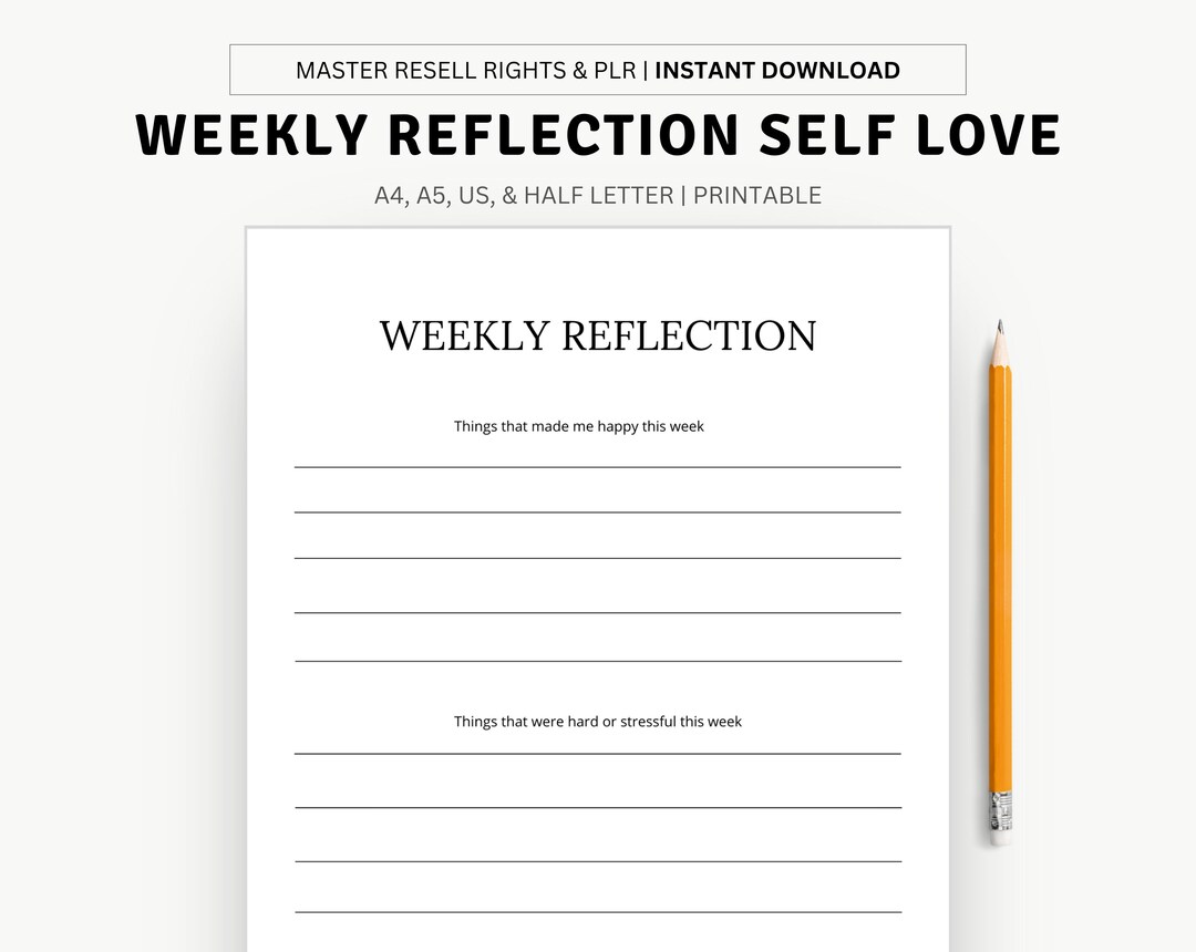 Weekly Reflection Self Love - Etsy