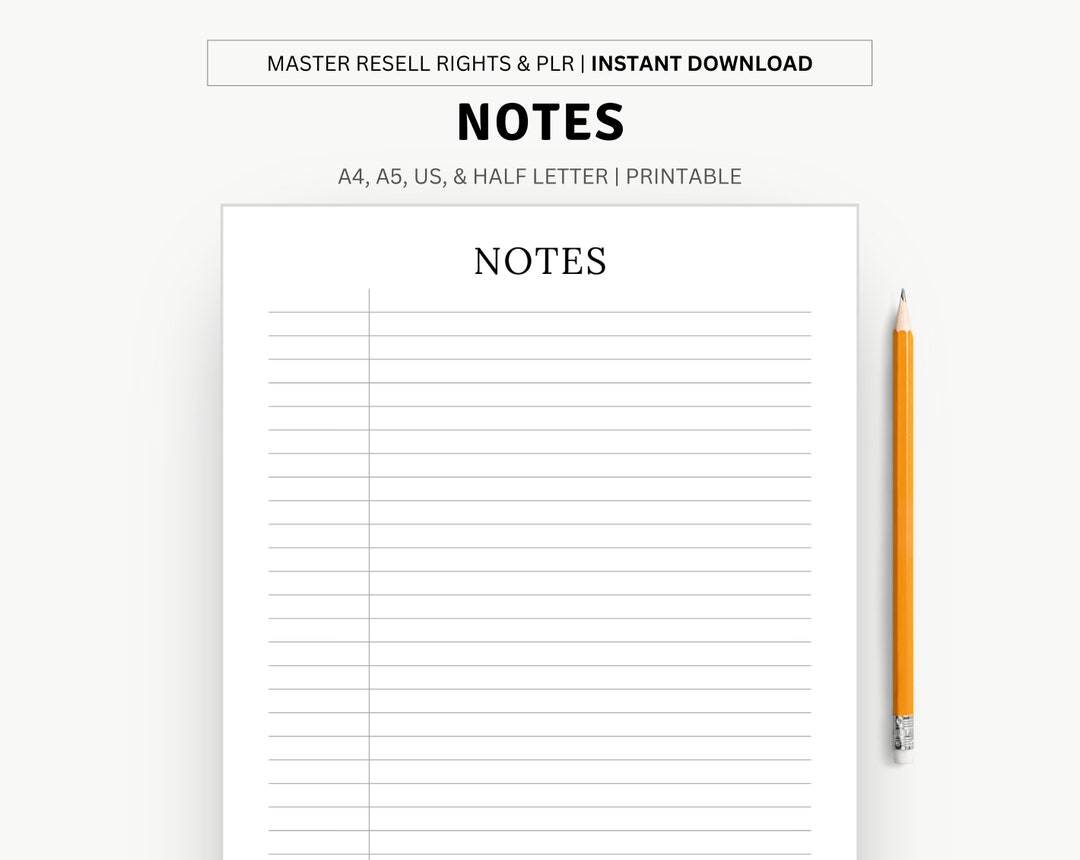 Printable Notes Planner for Productivity Bliss - Daily & Weekly ...