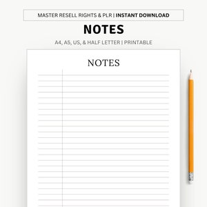 Printable Notes Planner for Productivity Bliss - Daily & Weekly ...