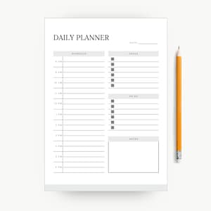 Printable Daily Planner Fillable Daily to Do List Productivity Planner ...