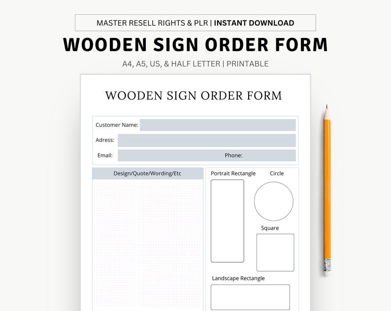 Wooden Sign Order Form - Etsy