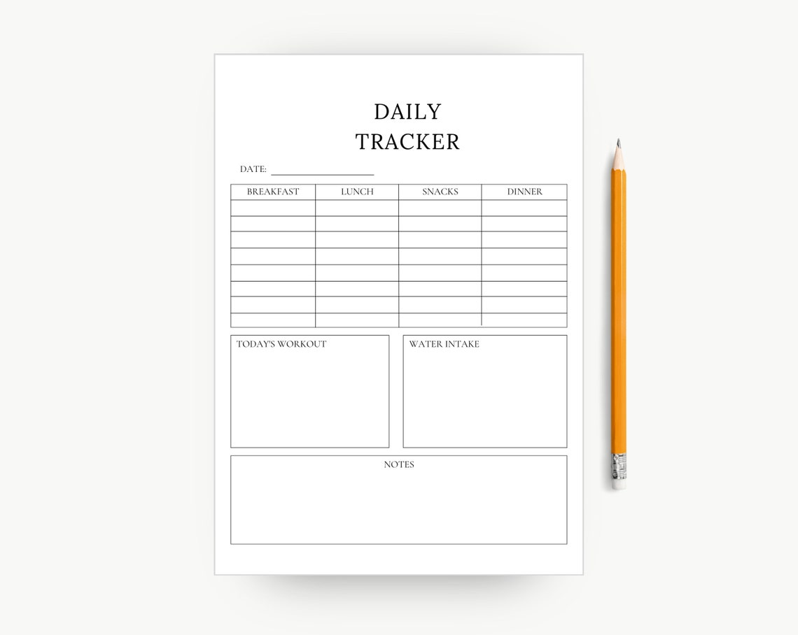 Printable Daily Tracker Planner Boost Productivity & Achieve Goals With ...