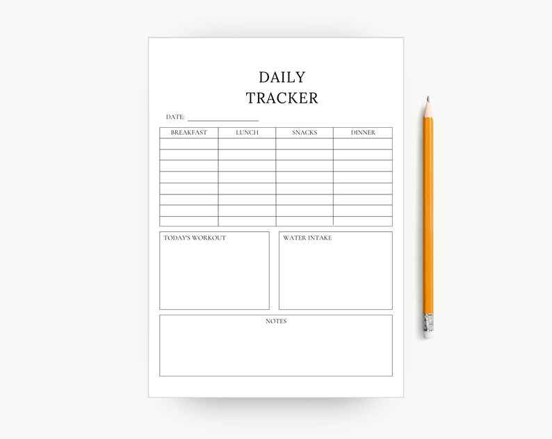 Printable Daily Tracker Planner Boost Productivity & Achieve Goals With ...
