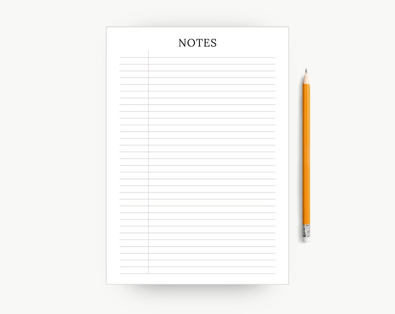 Printable Notes Planner for Productivity Bliss - Daily & Weekly ...