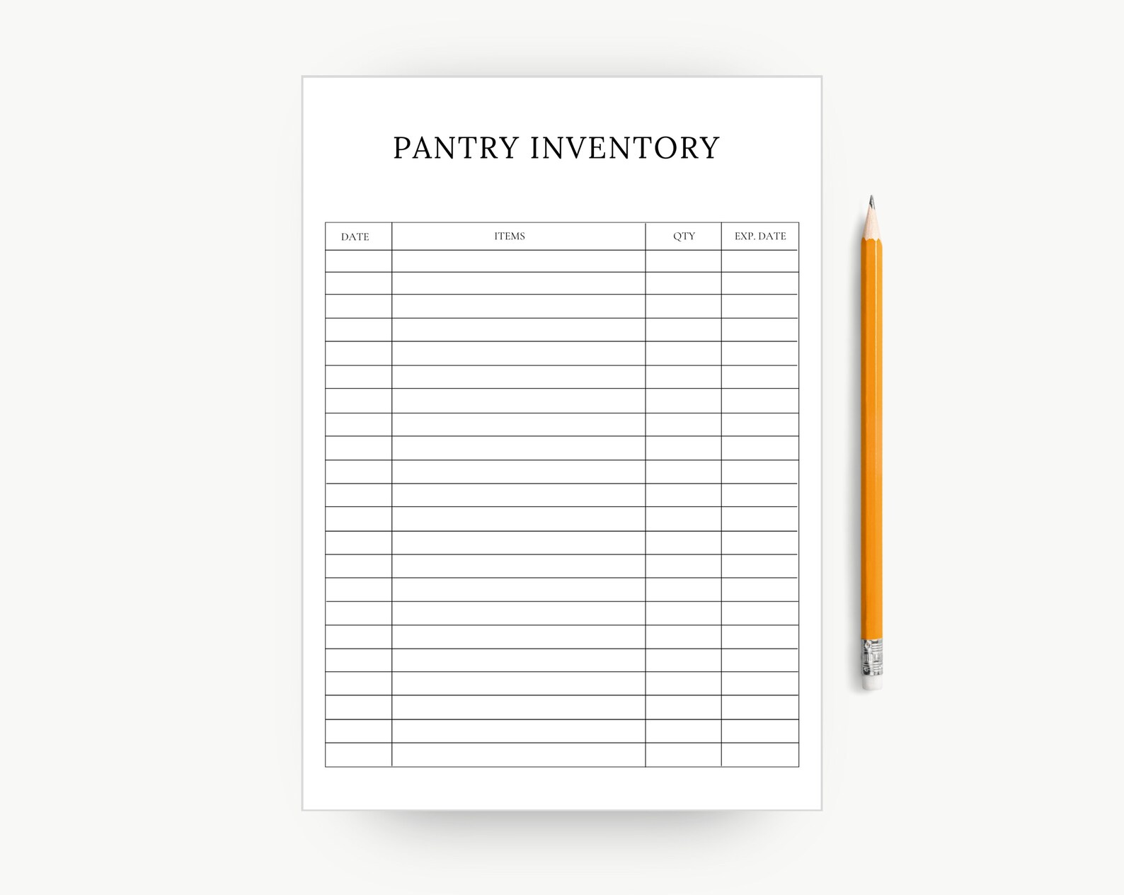 Printable Pantry Inventory Planner, Baking Items Planner, Pantry ...