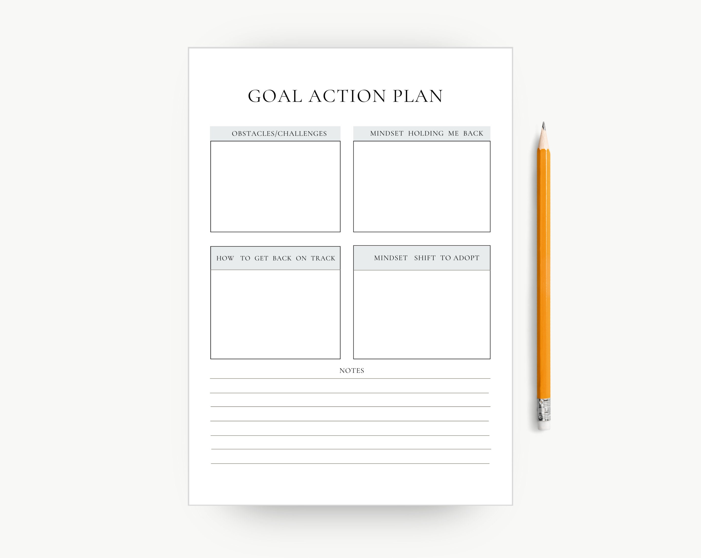 Printable Goal Action Plan Personal Growth Planners - A4, A5, US Letter ...