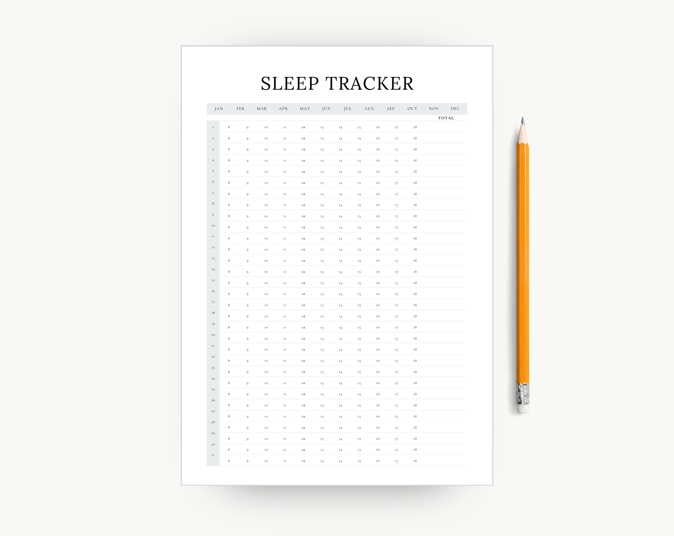 Ultimate Sleep Tracker Printable Planner Page Improve Your Sleep ...
