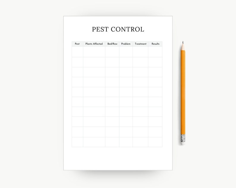 Guard Your Garden With Our Printable Pest Control Planner Plan, Protect ...