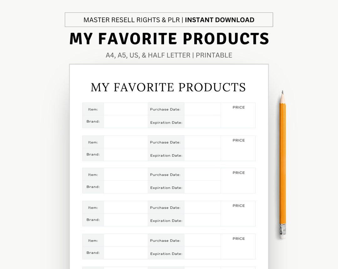 My Favorite Products Self Care - Etsy