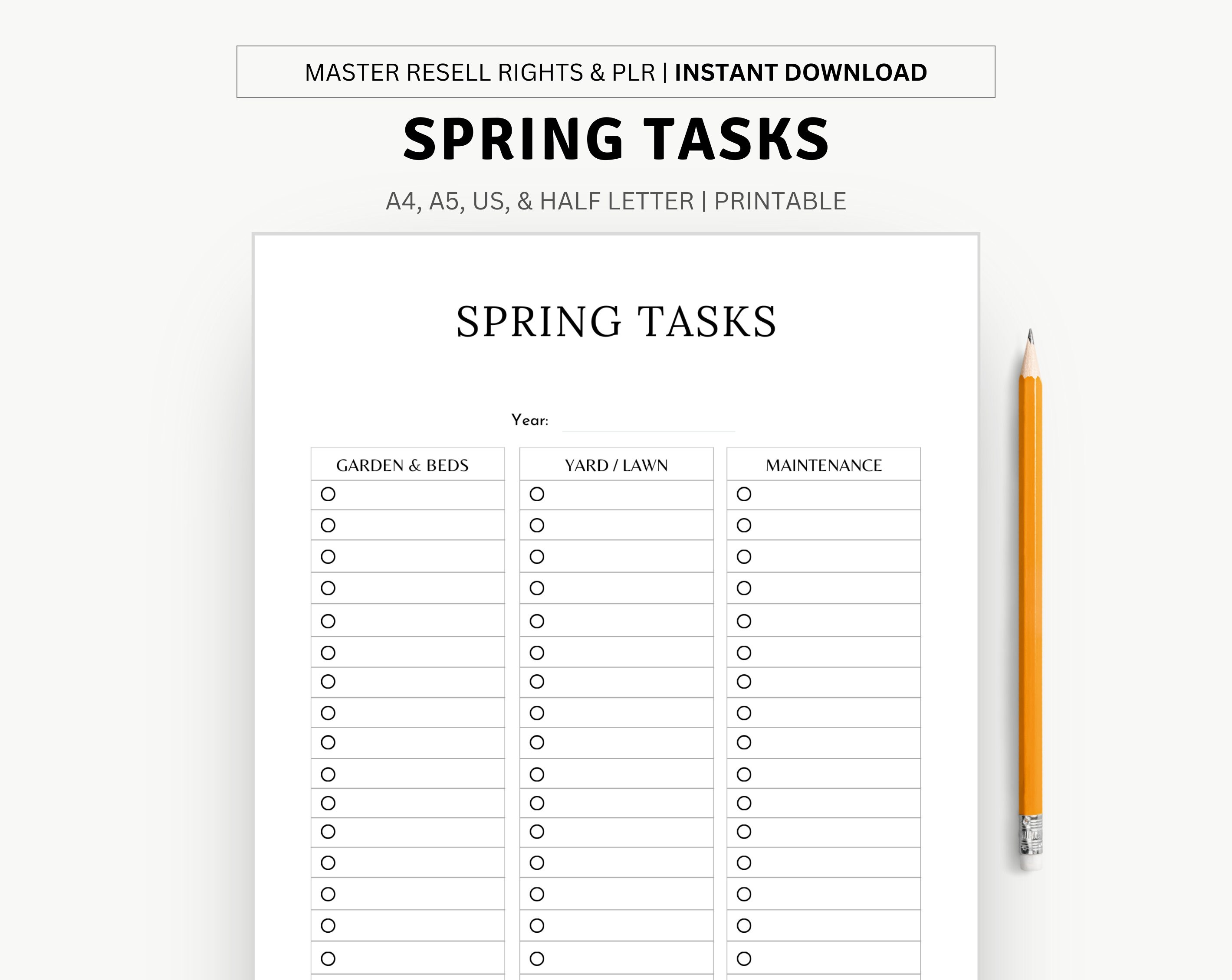 Step Into Spring With Our Printable Spring Tasks Planner - Organize ...