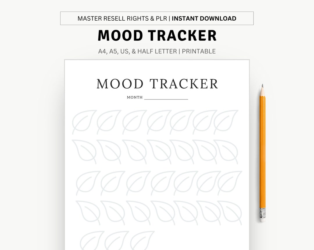 Artistic Printable Mood Tracker Planner Page - Elevate Your Daily Mood ...