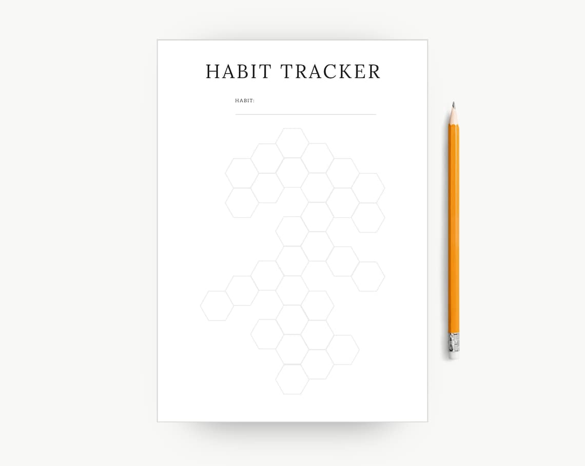Daily Habit Tracker Printable Planner Pages Daily Productivity Work ...
