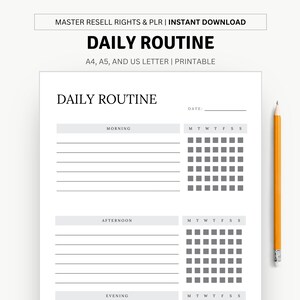 Daily Routine Printables Instant Download - Plan Your Day Effectively ...