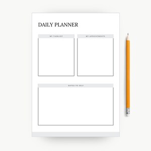 Printable Daily Planner Fillable Daily to Do List Productivity Planner ...