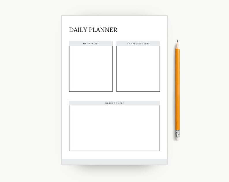 Printable Daily Planner Fillable Daily to Do List Productivity Planner ...