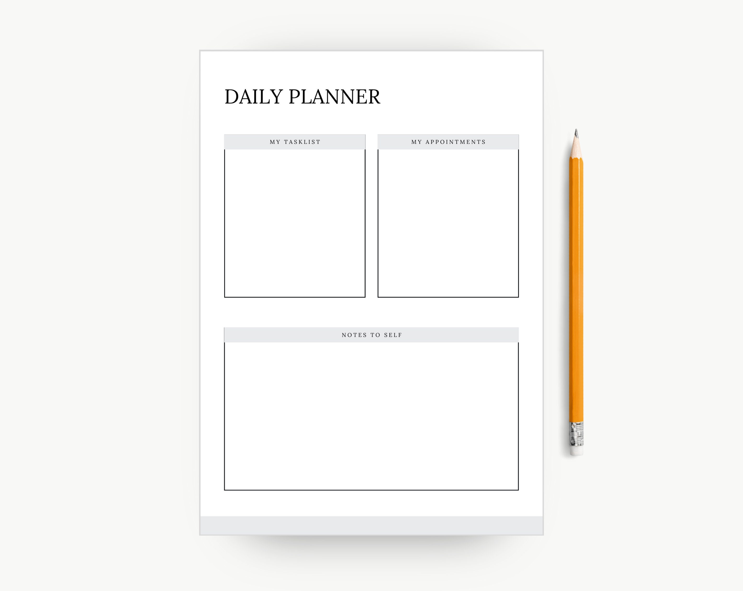 Printable Daily Planner Fillable Daily to Do List Productivity Planner ...