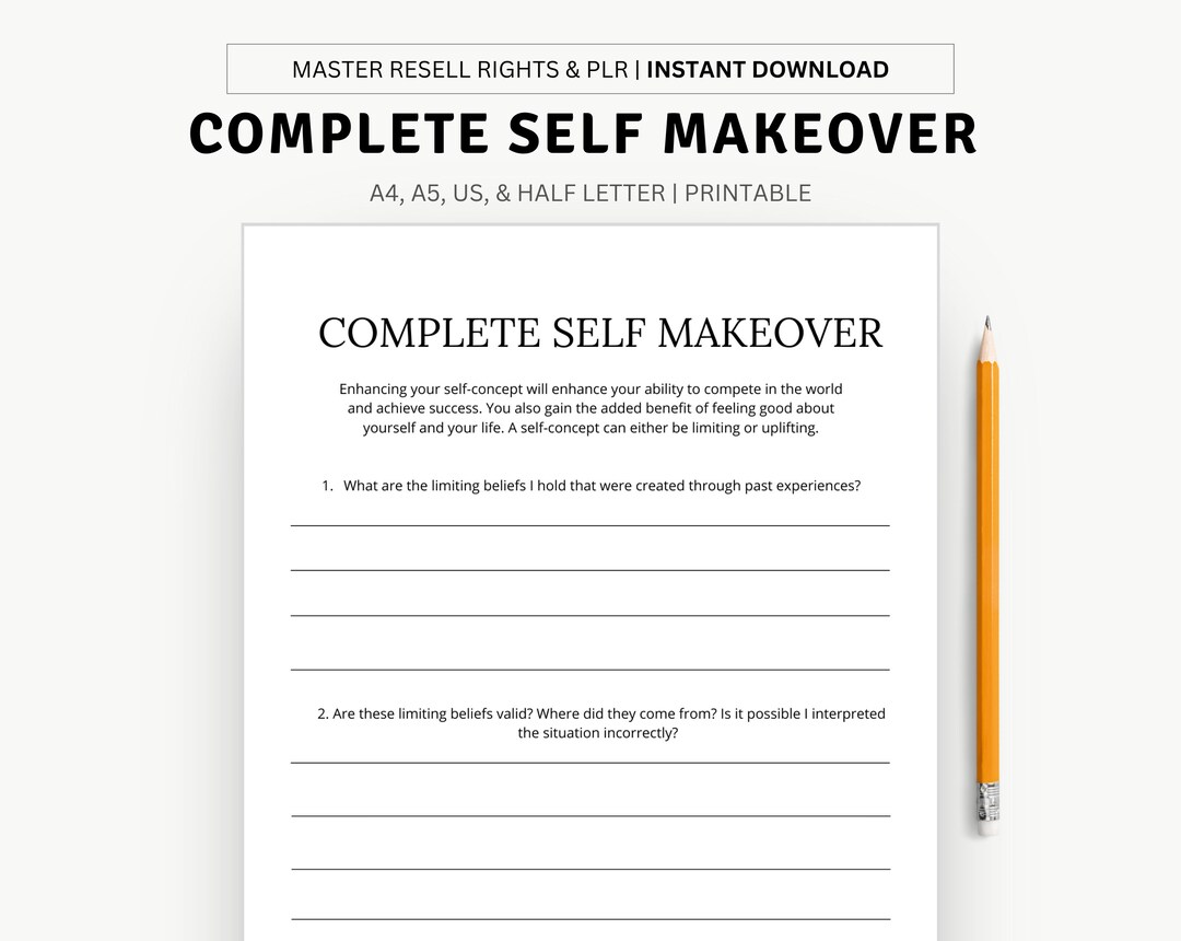 Printable Complete Self Makeover Planners - Instant Download for A4, A5 ...