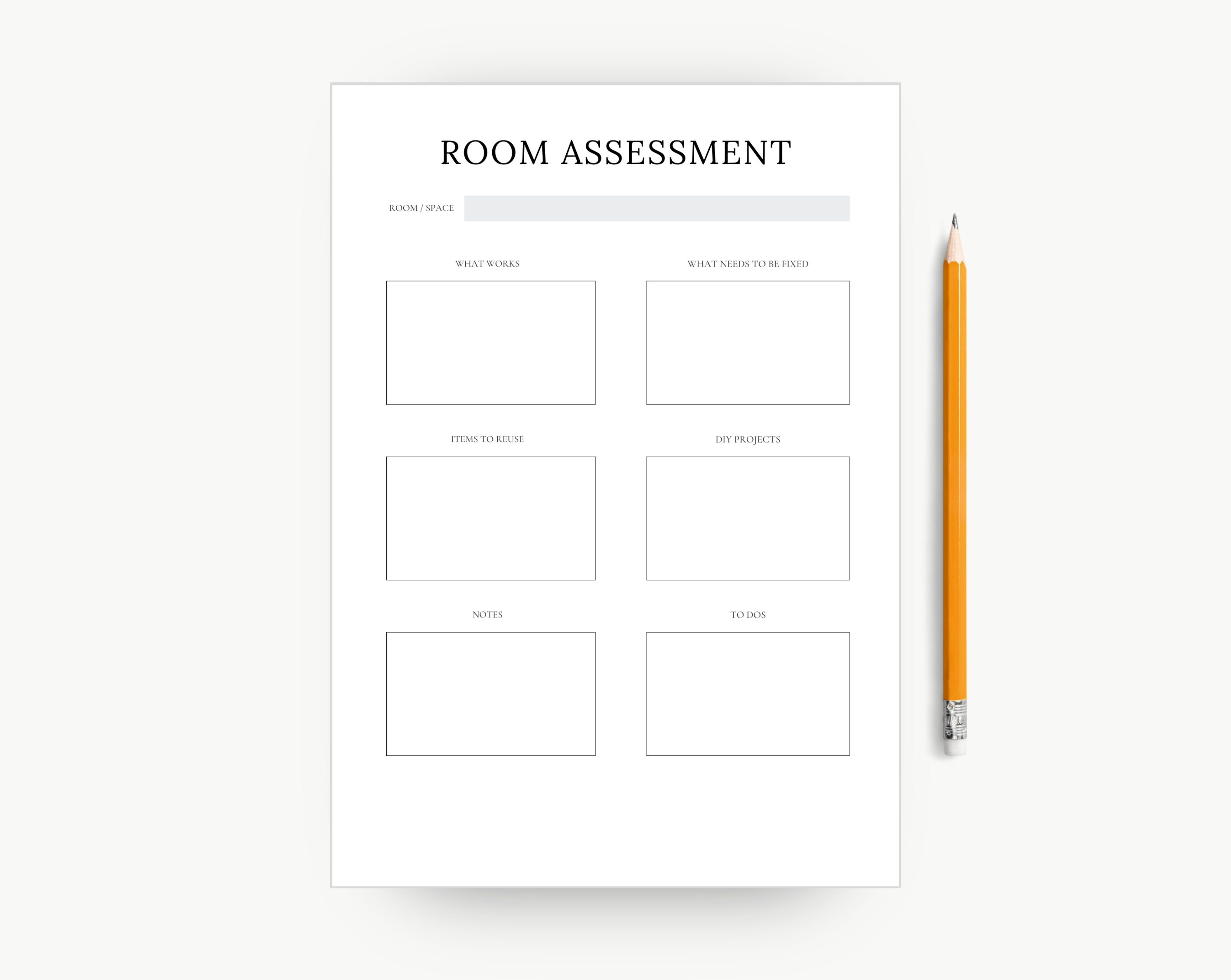 Ultimate Room Assessment Printable Planner - Organize Your Space With ...