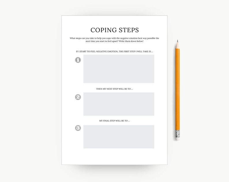 Printable Coping Steps for Instant Stress Relief - Download and Start ...