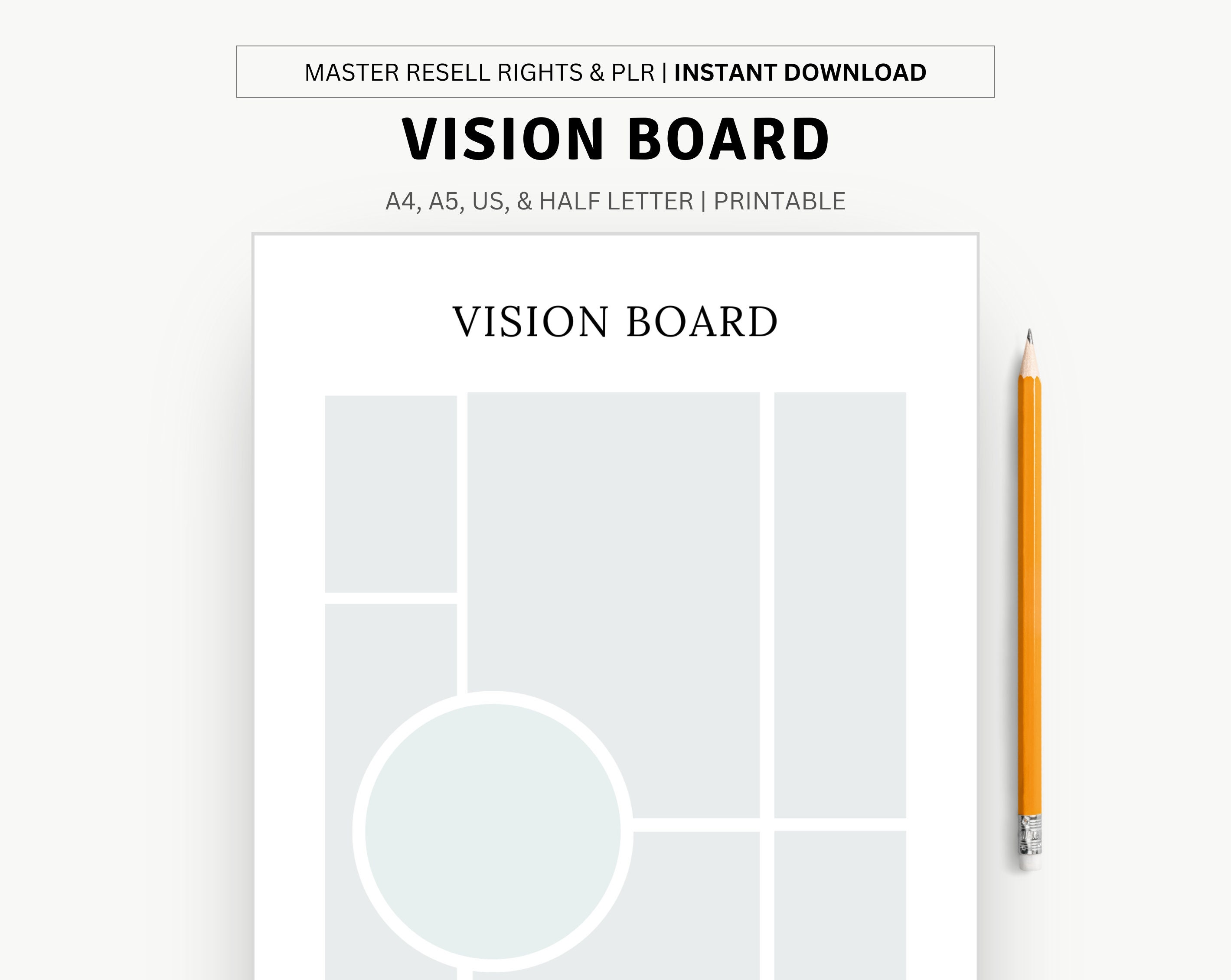 Printable Vision Board 2 Instant Download for A4, A5, US Letter, and ...