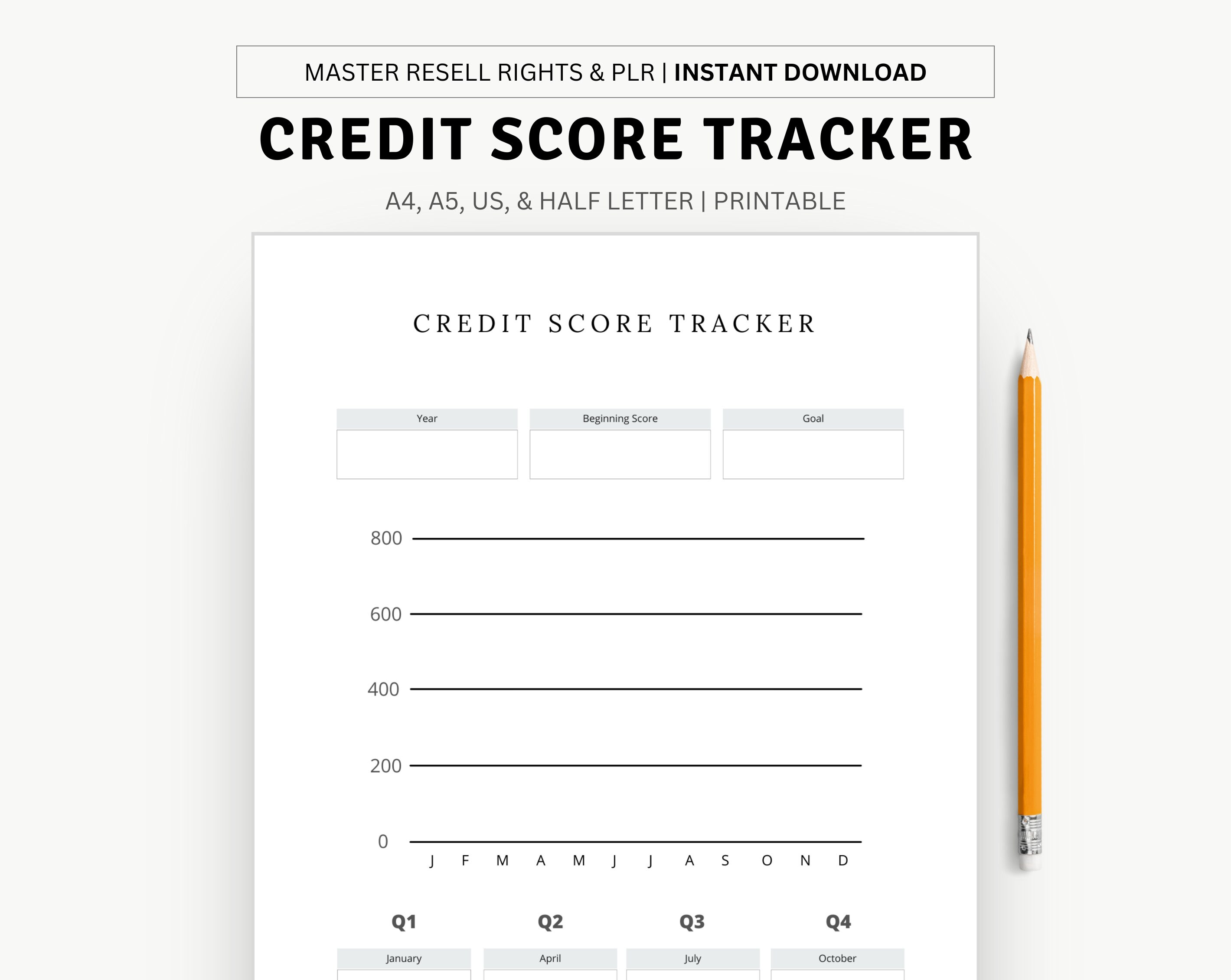 Credit Score Tracker Monitor Your Credit Track Changes in Your Credit ...
