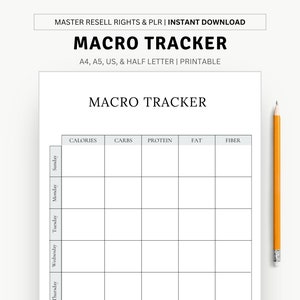 Ultimate MACRO TRACKER Printable Planner - Boost Productivity Instantly ...