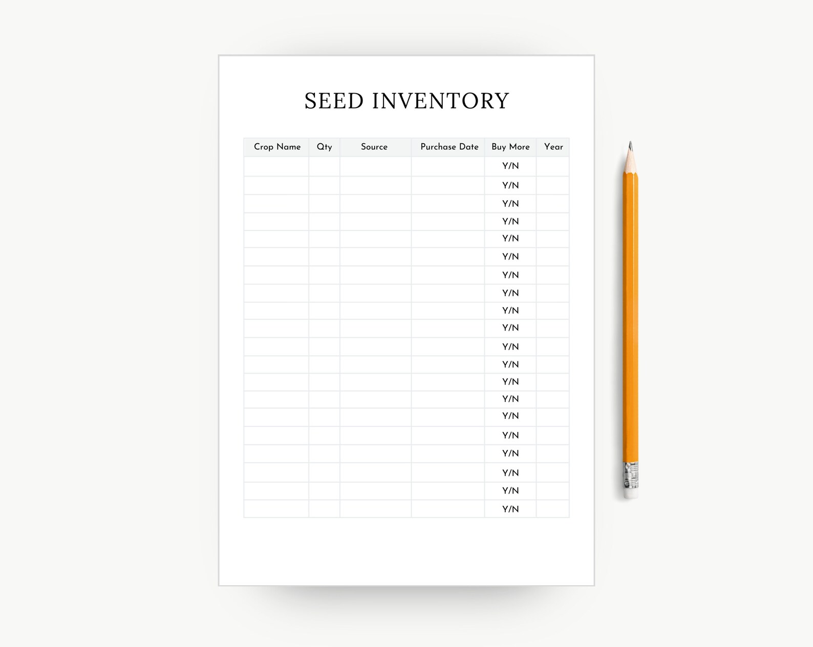 Printable Seed Inventory Tracker, Digital Seed Organizer, Inventory ...