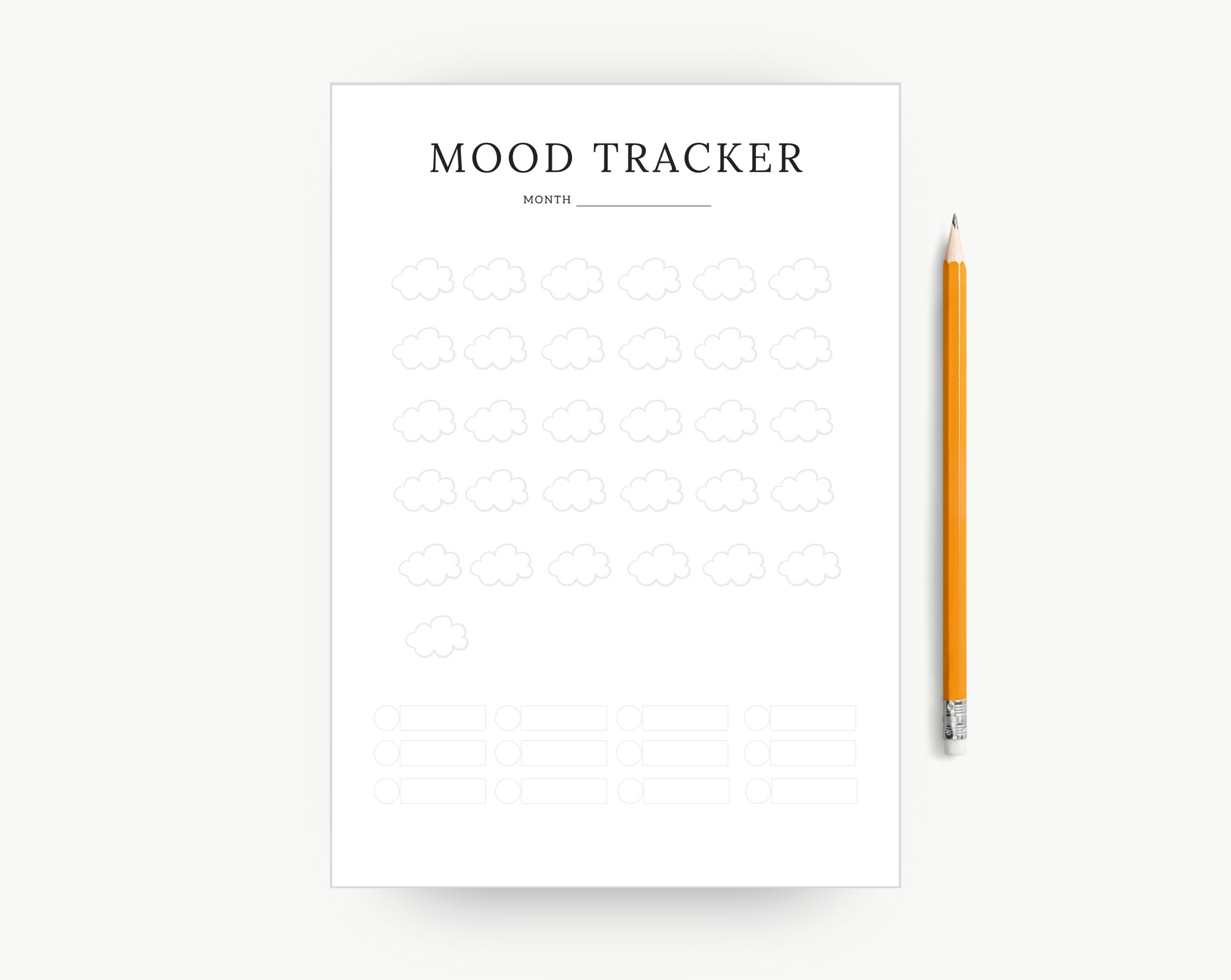 Printable Mood Tracker Planner Page - Boost Productivity and Happiness ...