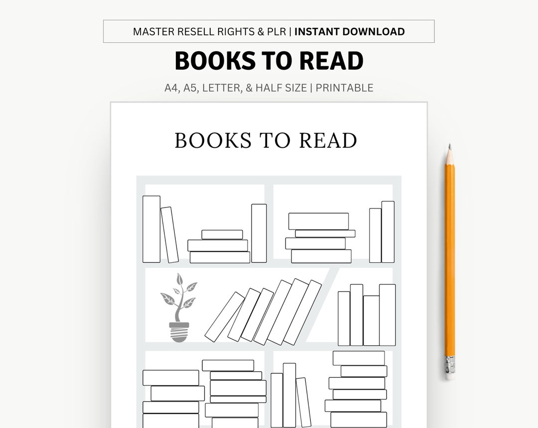 Book to Read Bookshelf Digital Template Books I've Read Book Tracker ...