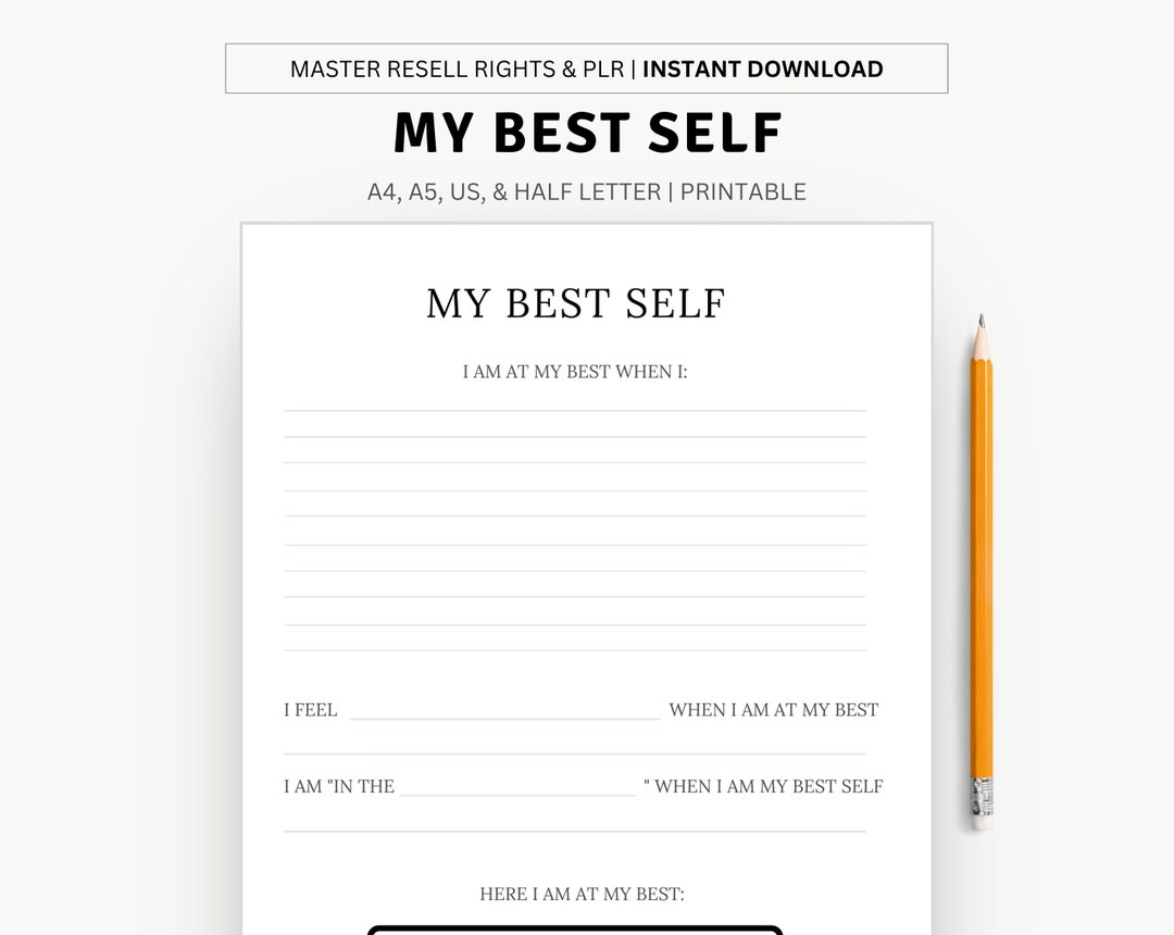 Printable My Best Self Planner - Instant Download - Unleash Your ...