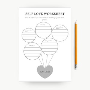 Self Love Worksheet Spirituality and Awakening - Etsy