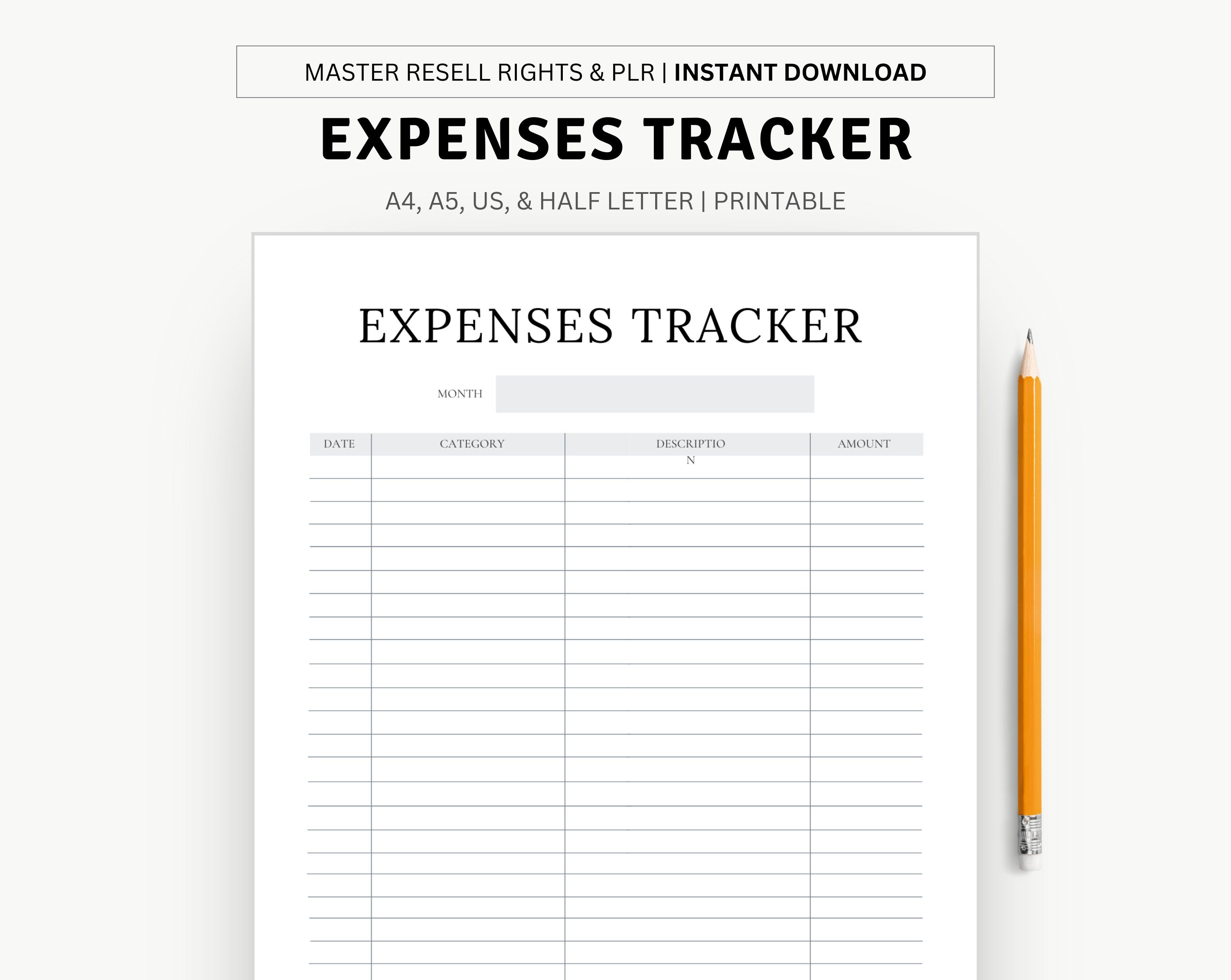 Expense Tracker Printable, Budget Planner, Spending Tracker, Expense ...