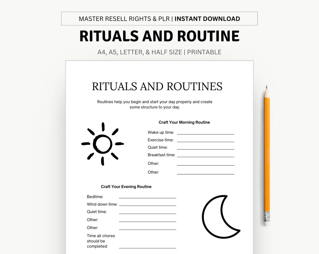 Daily Rituals and Routine Printable - Plan Your Day With Our ...