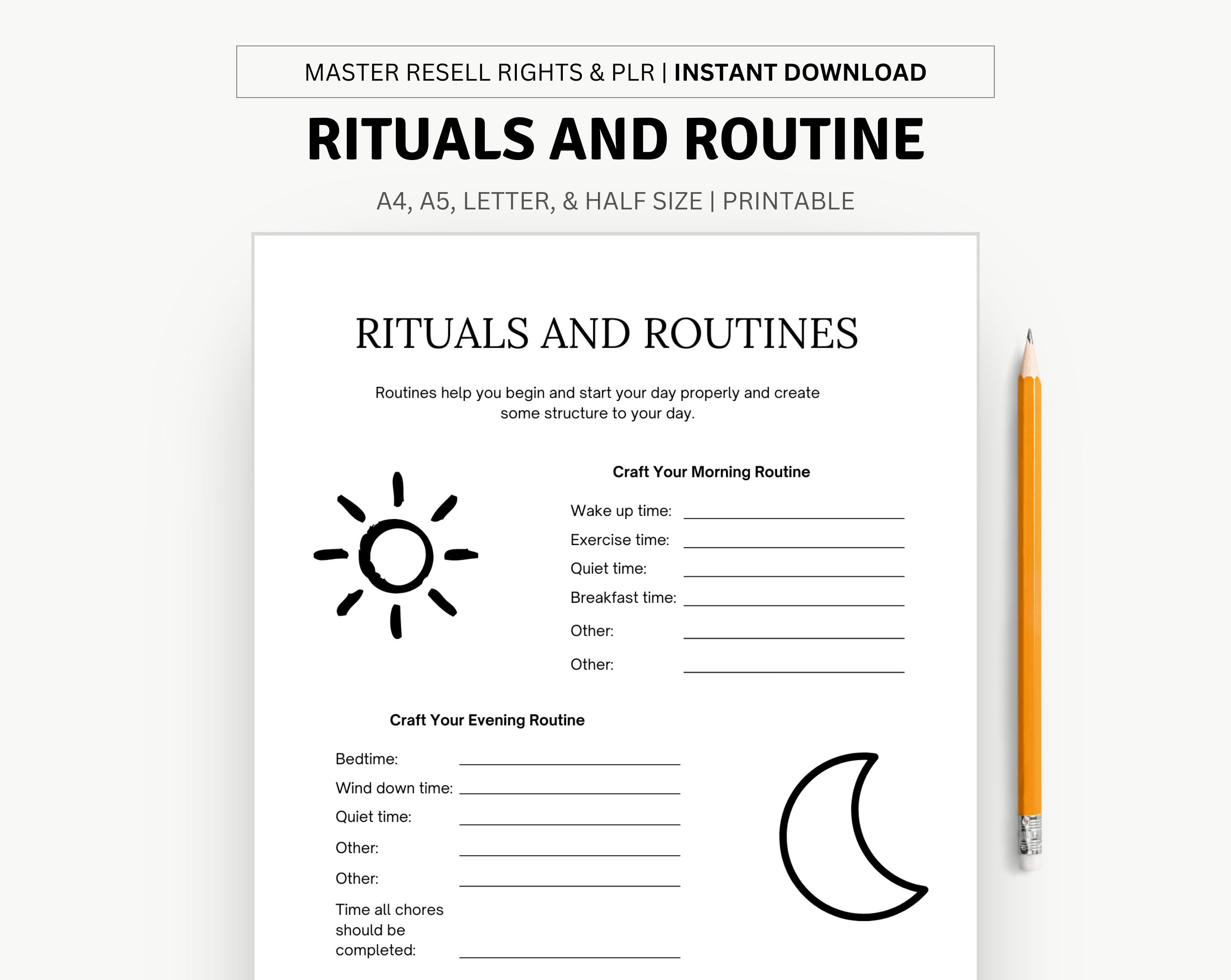 Daily Rituals and Routine Printable - Plan Your Day With Our ...
