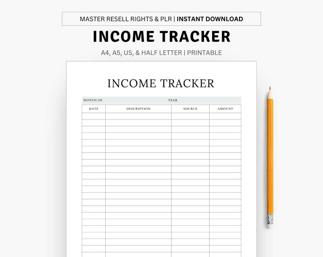 Income and Expense Tracker Planner Page, Monthly Expense Tracker ...