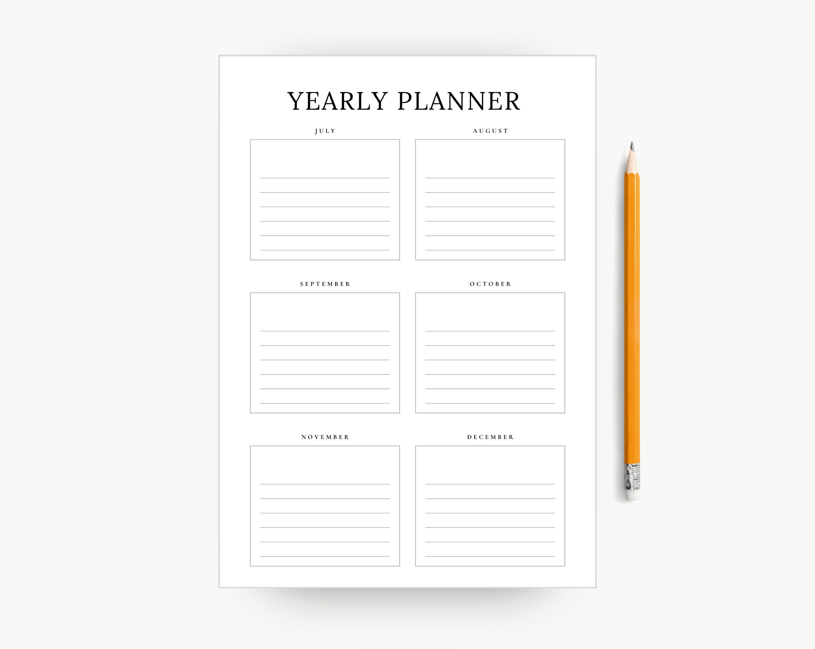 Yearly Planner Printables - Instant Download for Productivity and ...