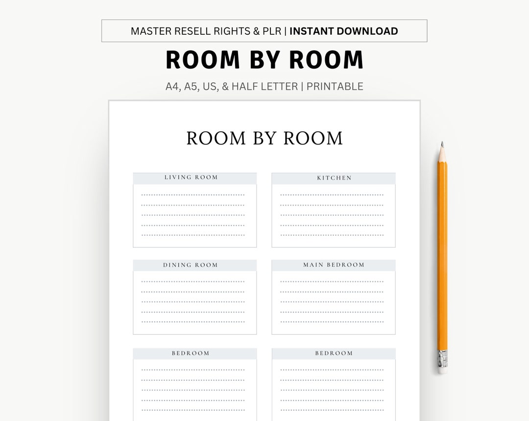 Ultimate Room by Room Cleaning Planner, Room Improvement Planner ...